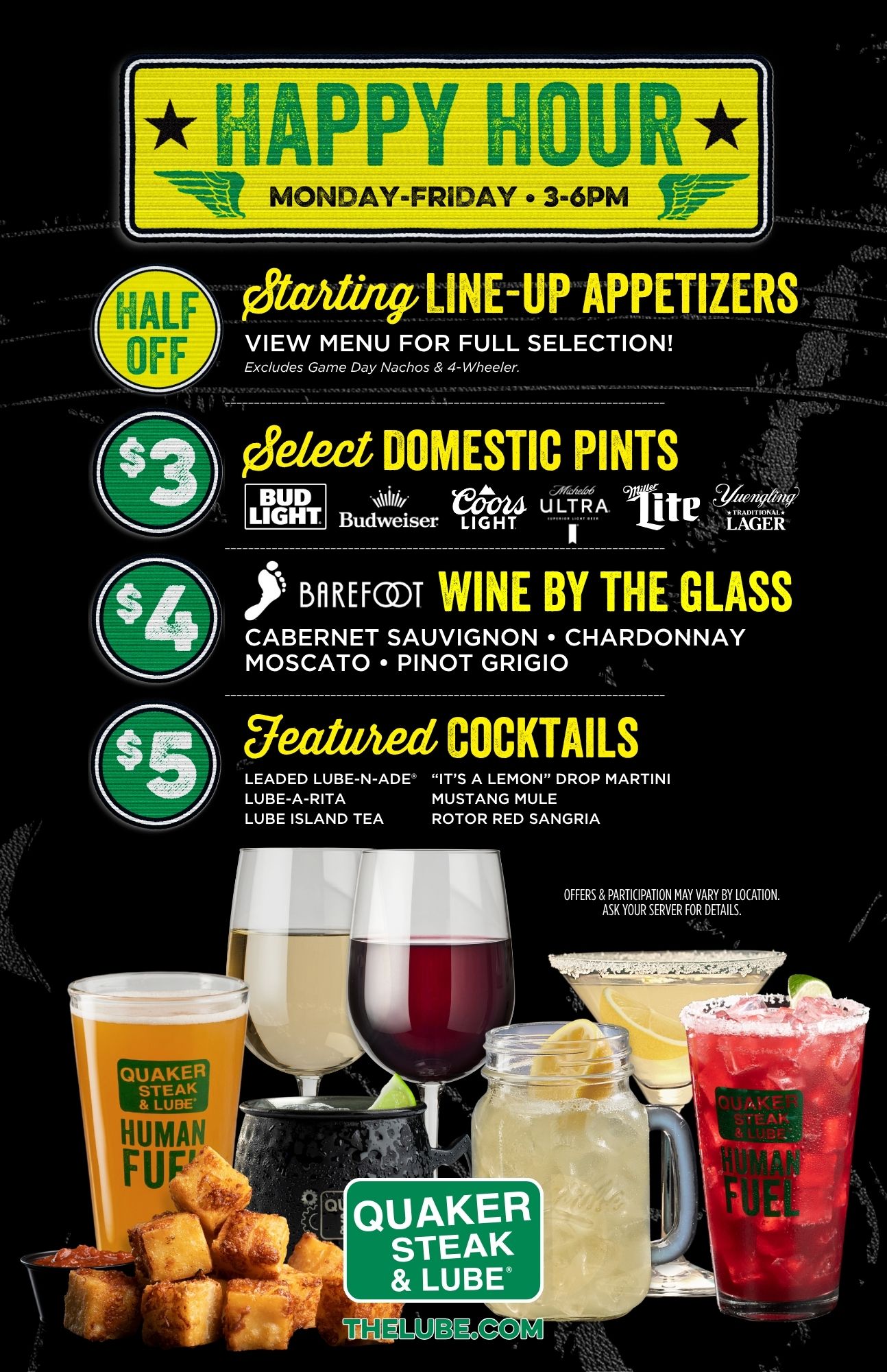 Quaker Steak & Lube - Happy Hour