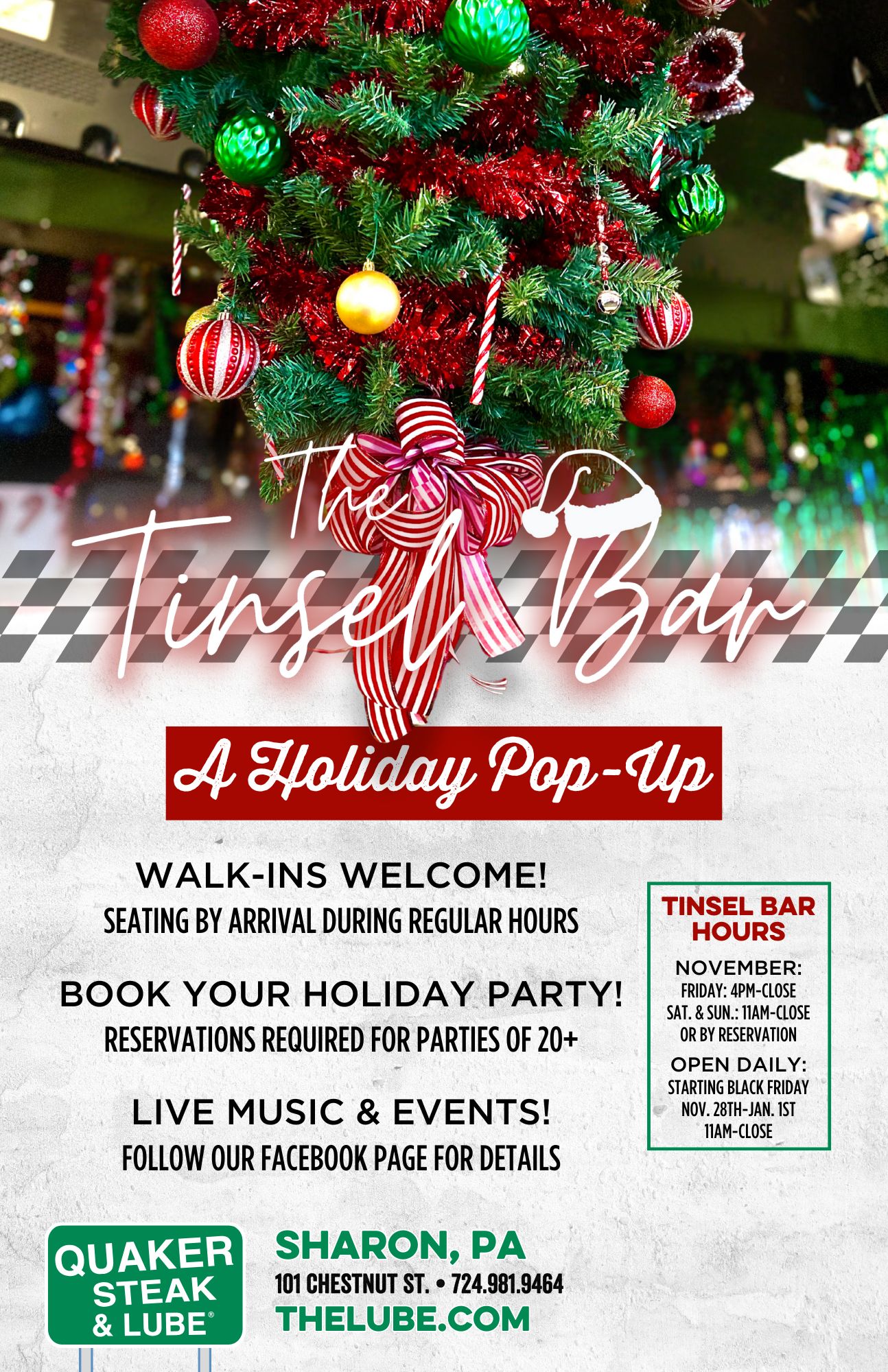 Sharon Tinsel Bar - Quaker Steak & Lube